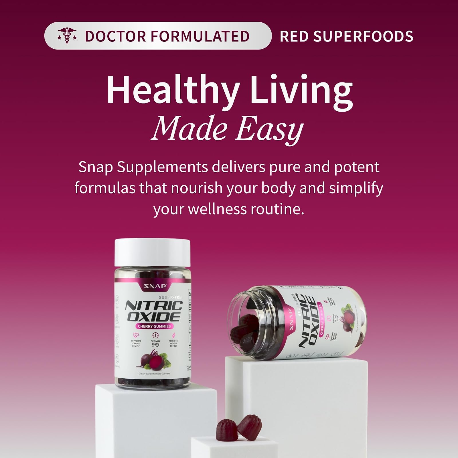 Snap Supplements pre-workout cherry gummies