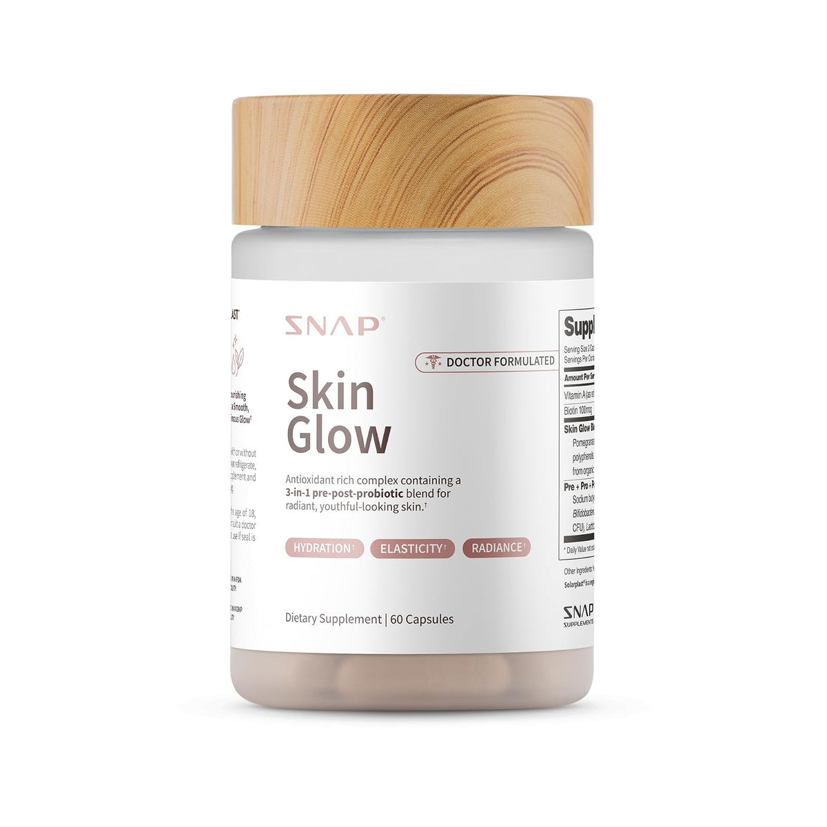 Snap Supplements Skin Glow Probiotics for radiant skin
