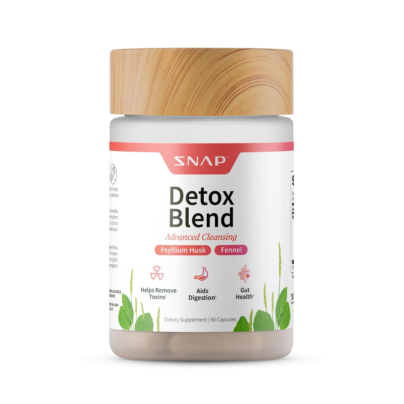 Snap Supplements vegan detox capsules