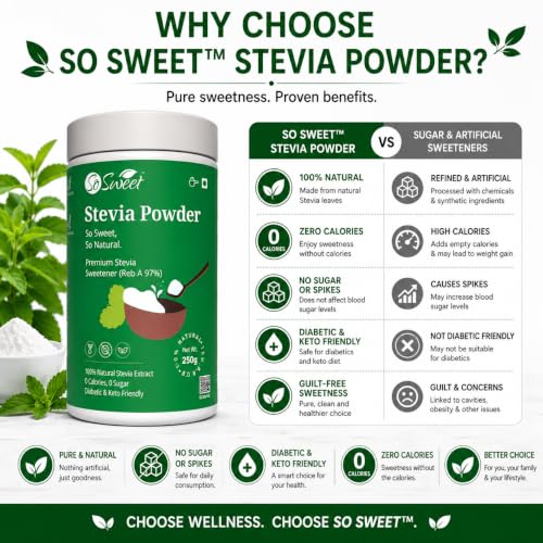 So Sweet Stevia for healthy lifestyle