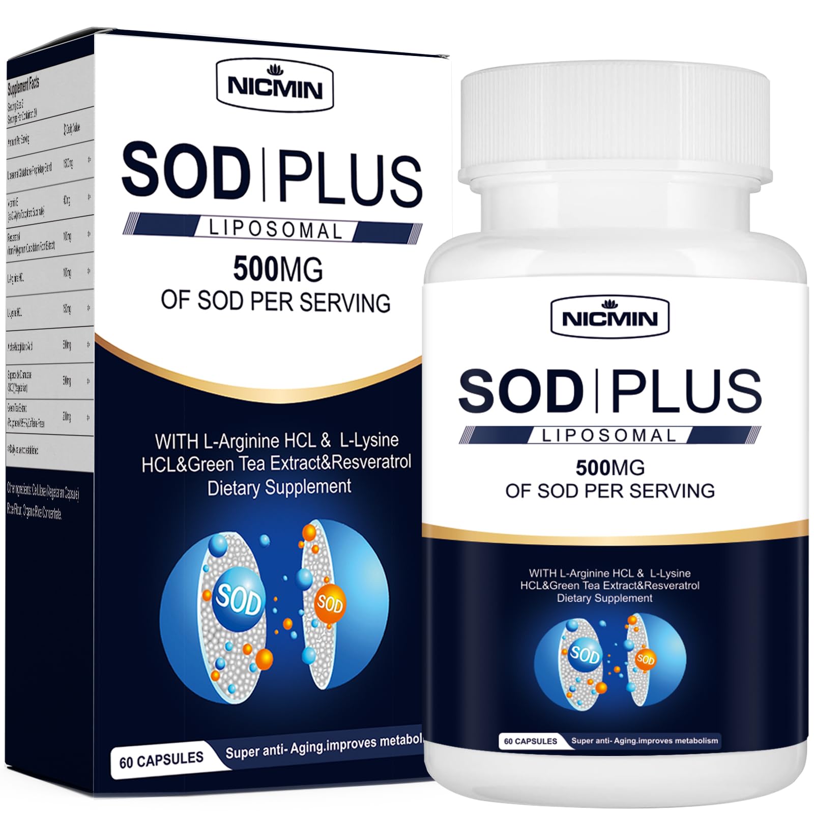 SOD Plus antioxidant capsules for health