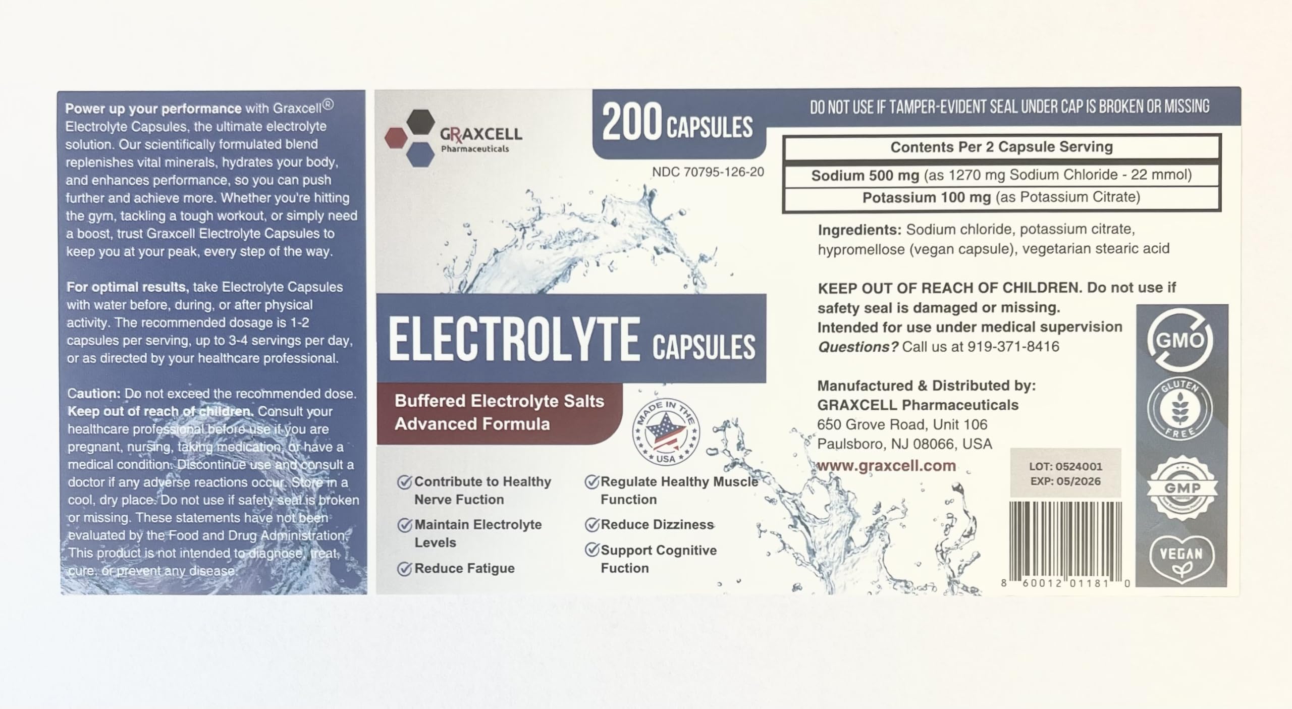 Sodium capsules for active lifestyles
