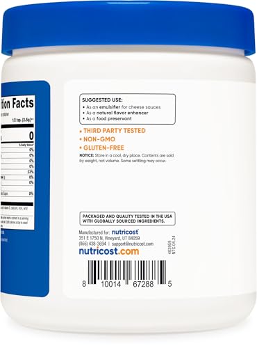 Sodium citrate powder for food preparation