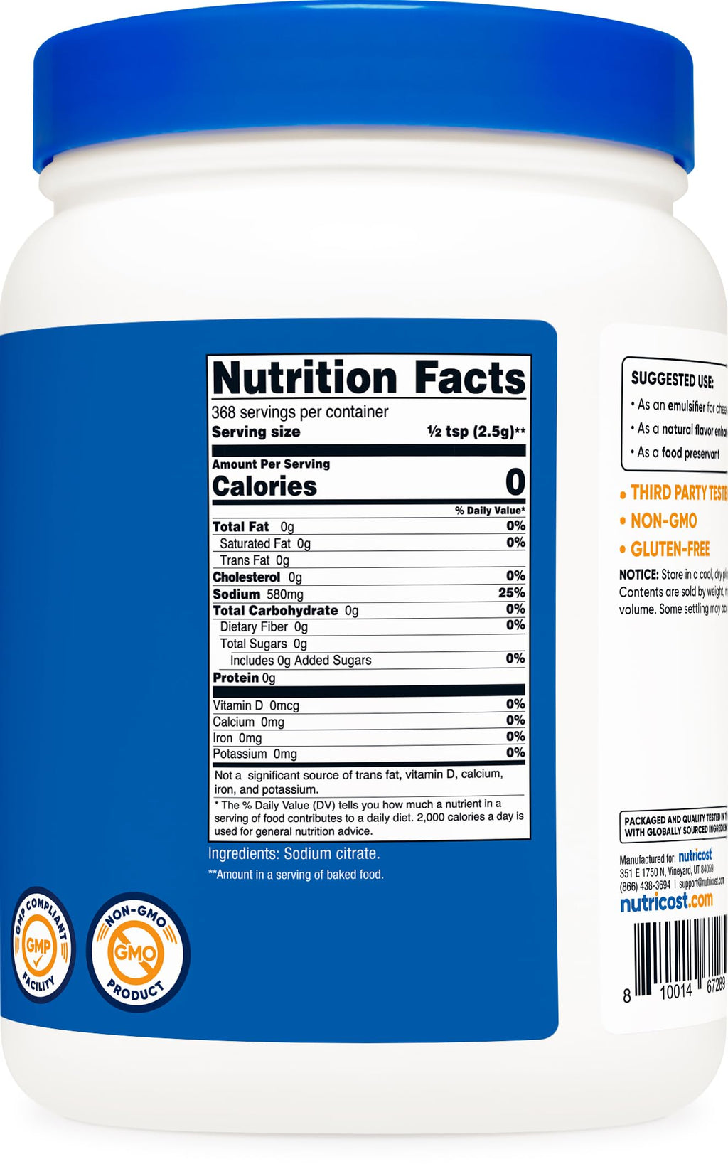 Sodium citrate powder for homemade sauces