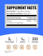 Sodium D-Aspartate supplement for muscle support