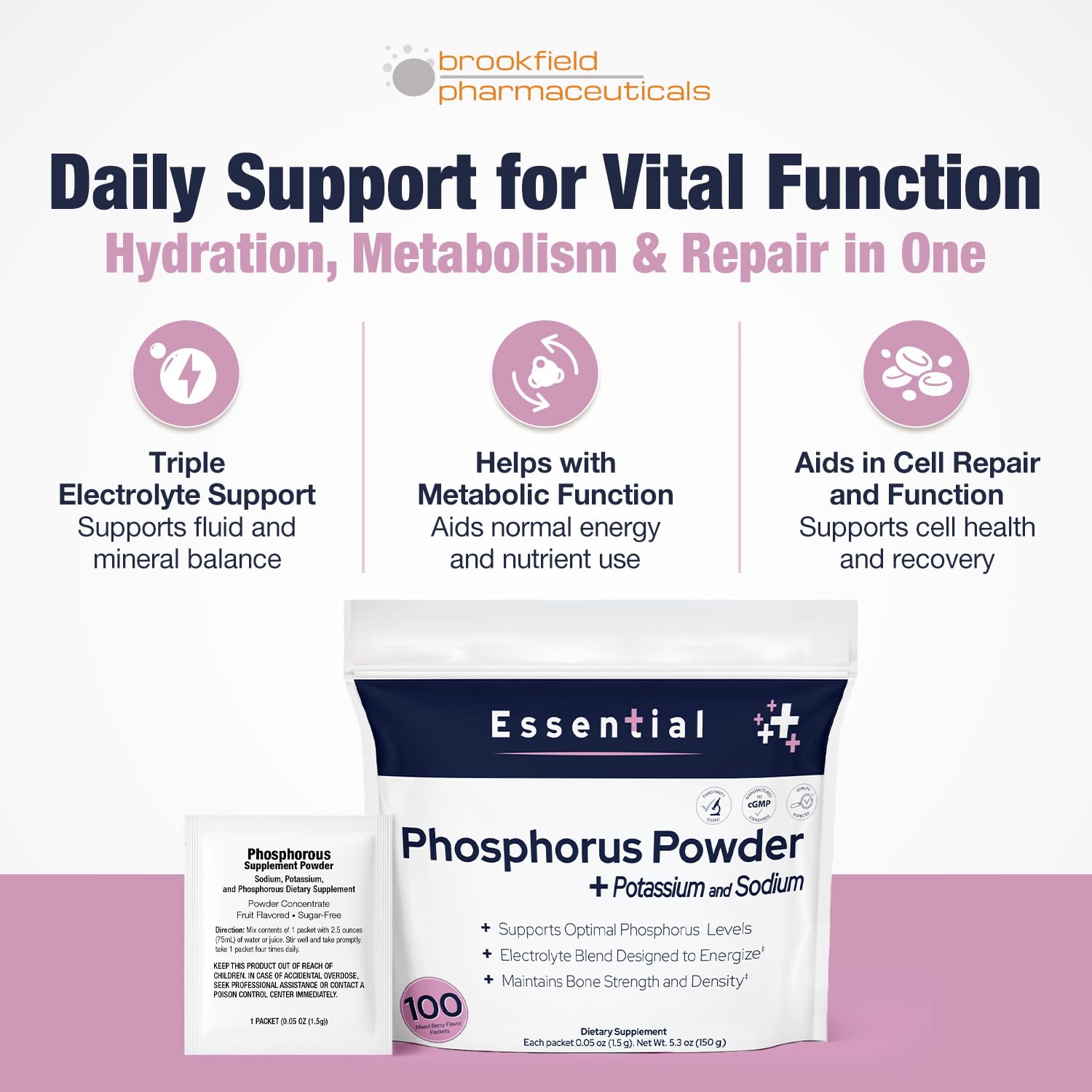 Sodium phosphate mix for active lifestyles