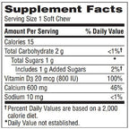 Soft chews for convenient calcium intake