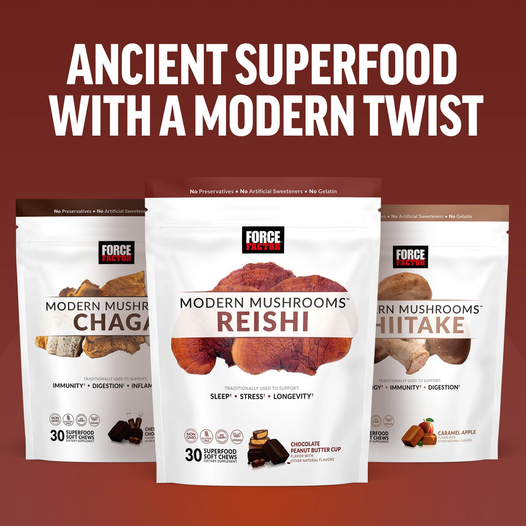 Soft chews with natural mushroom benefits
