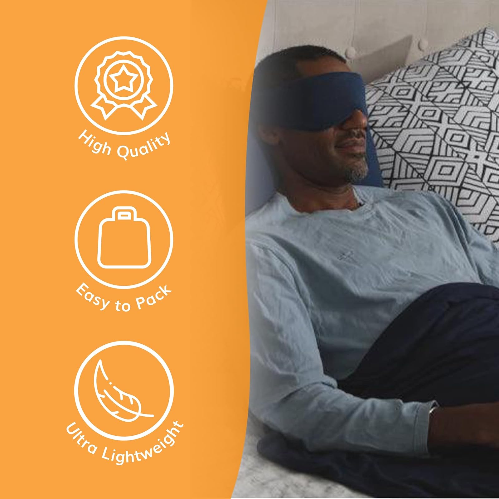 Soft fabric sleep mask for travel
