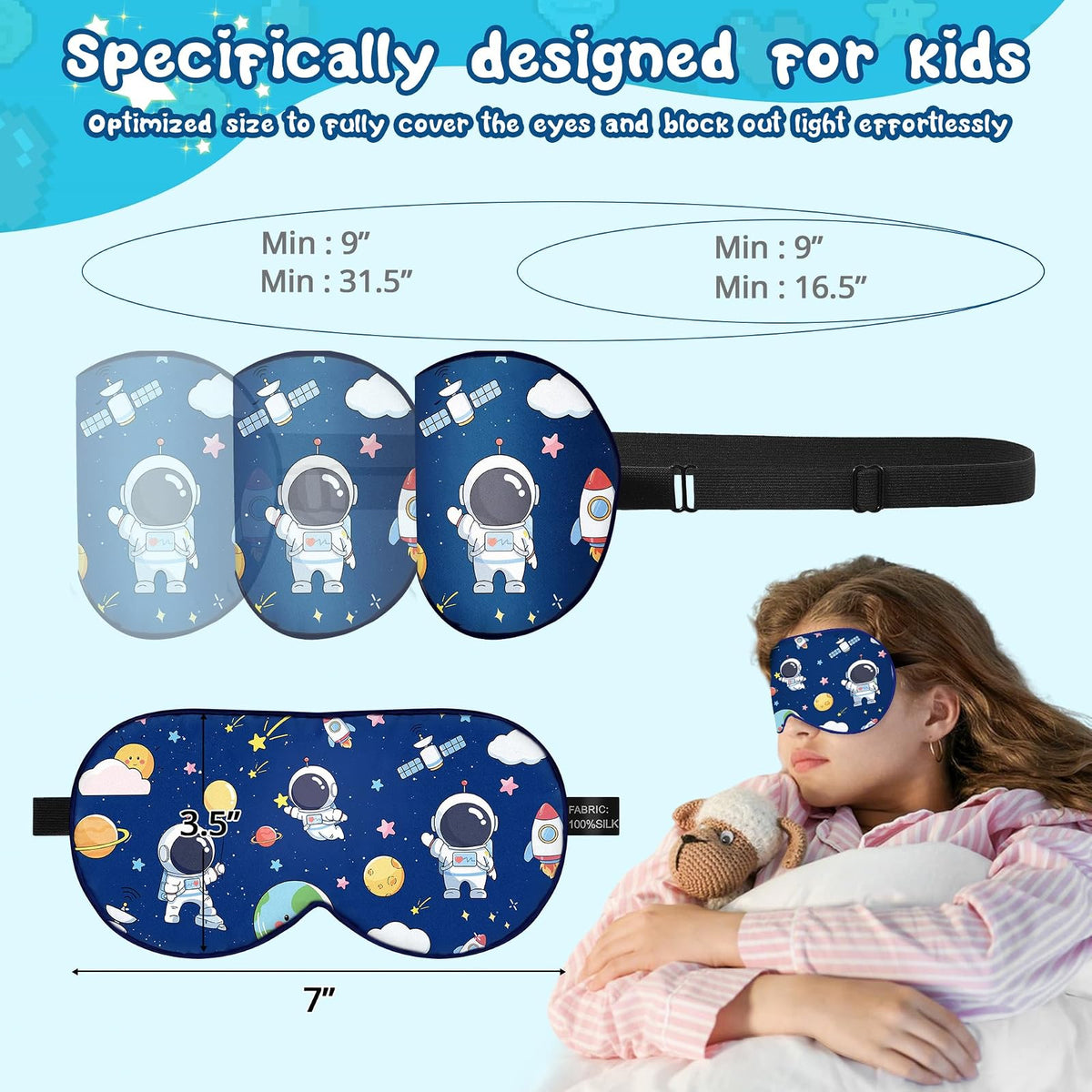 soft silk eye cover for kids