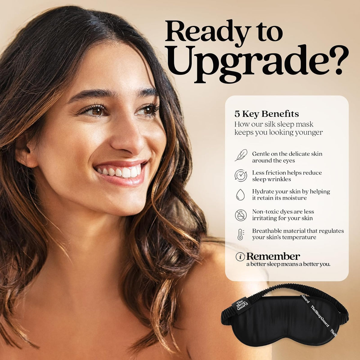 soft silk mask for better sleep