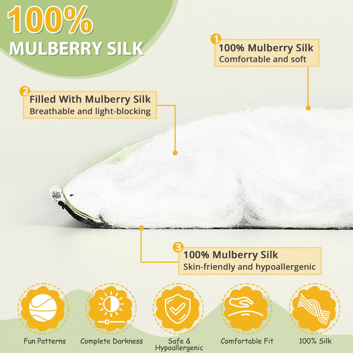 soft silk sleep mask for children