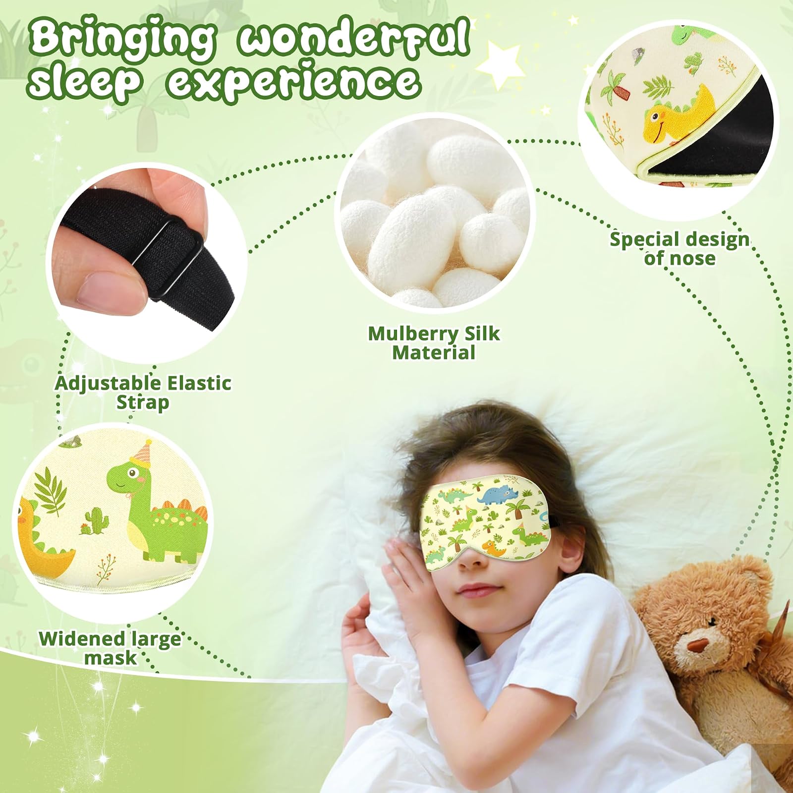 soft silk sleep mask for kids
