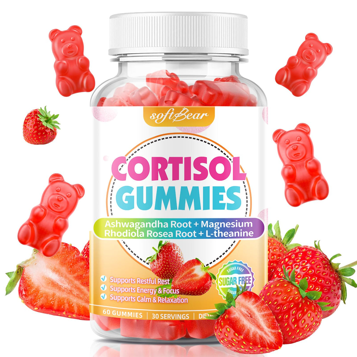 softbear cortisol supplements strawberry flavour