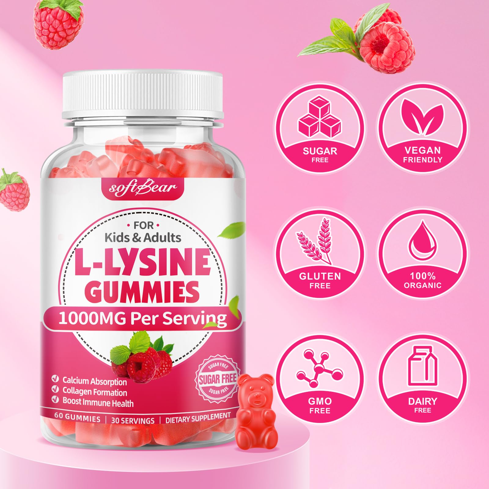 softbear l-lysine for cold sore prevention