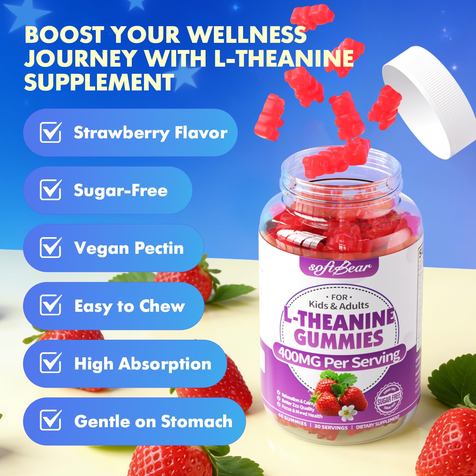 softbear L-Theanine 400 mg for anxiety