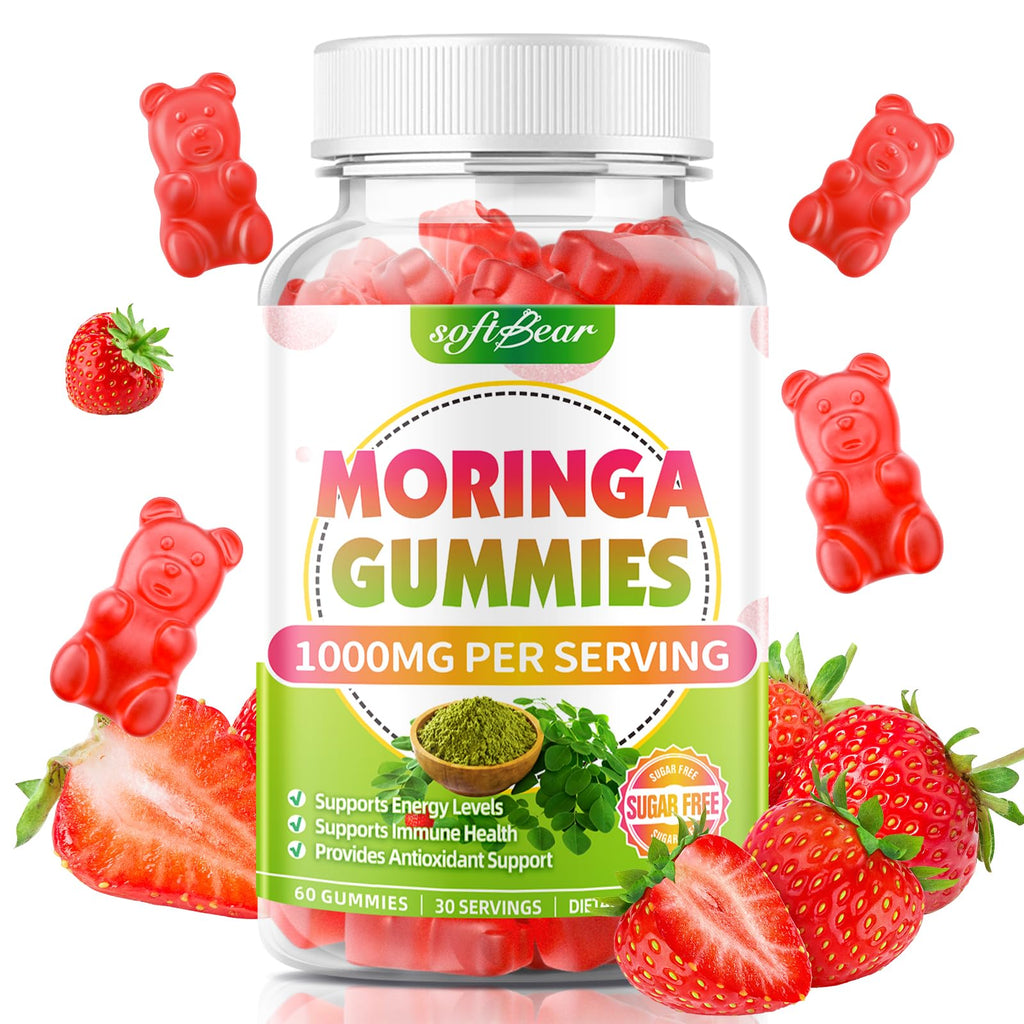 softbear Moringa gummies strawberry flavour