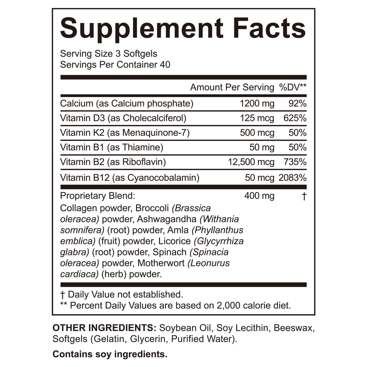 Softgels for bone health support