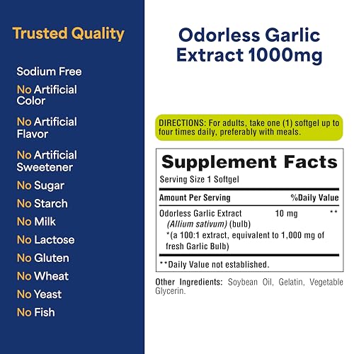 softgels for convenient garlic intake