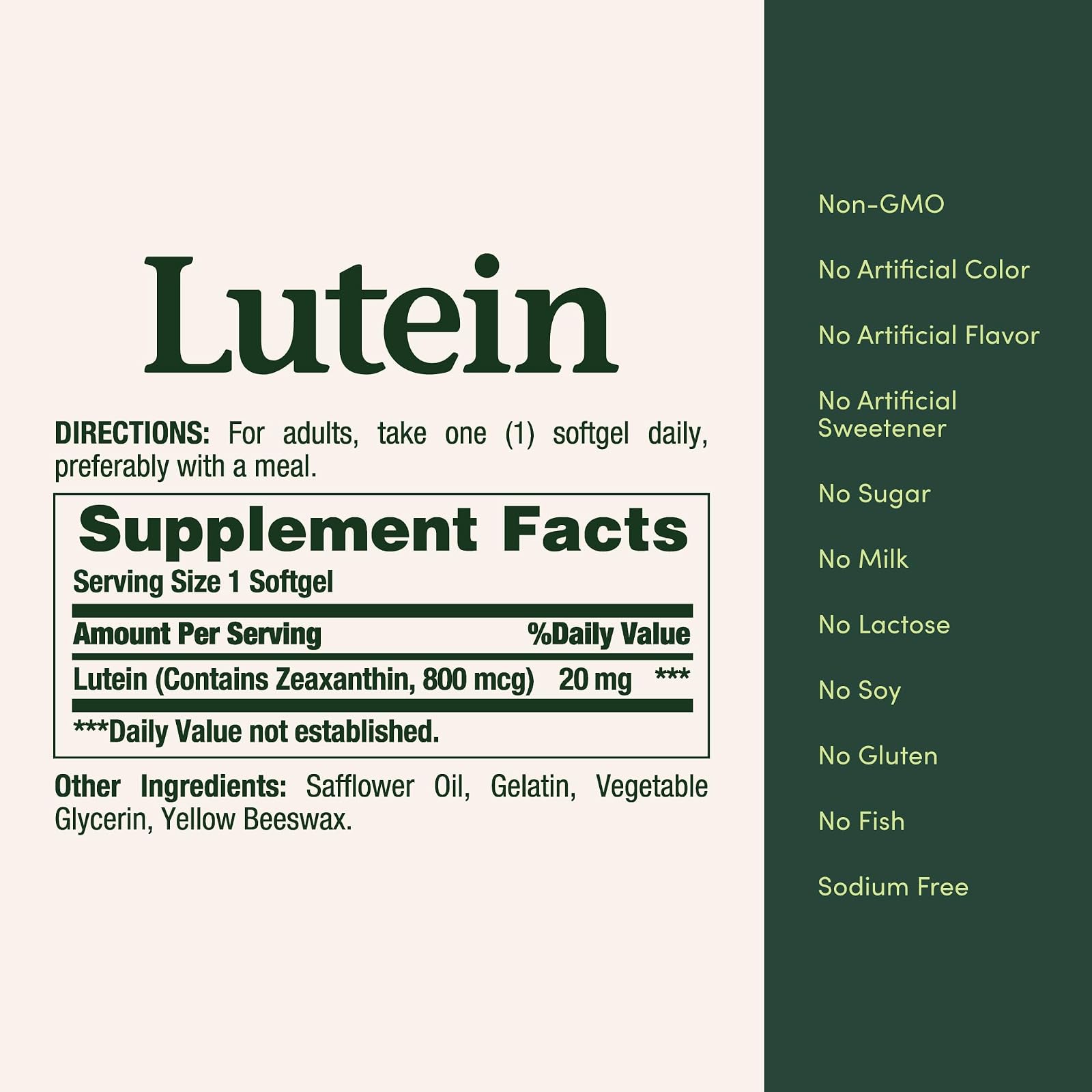 Softgels for daily vitamin A intake