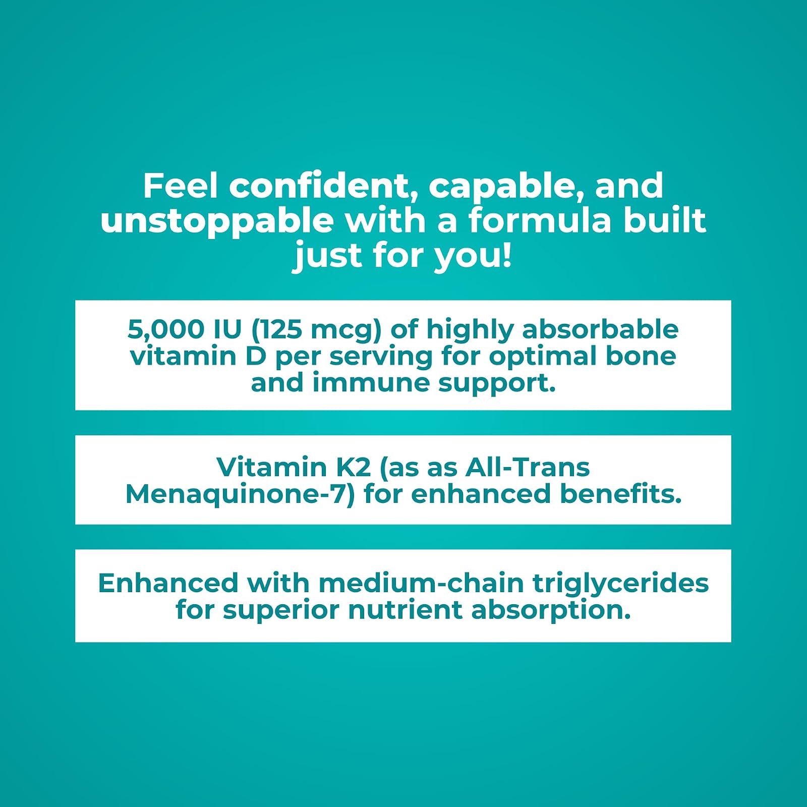 Softgels for daily vitamin D intake