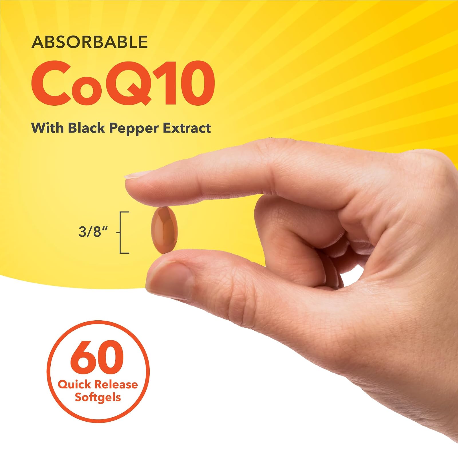 Softgels for easy CoQ10 absorption