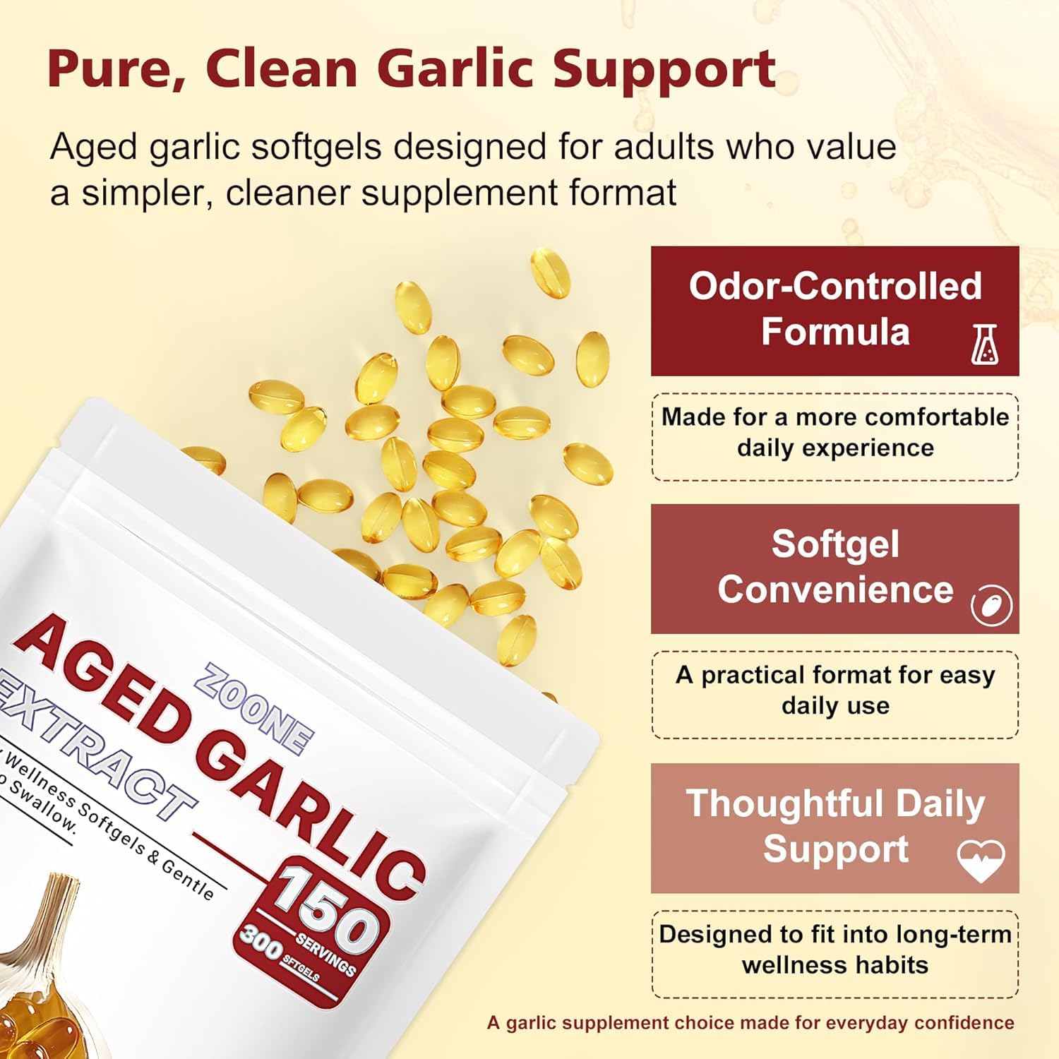 Softgels for easy garlic consumption