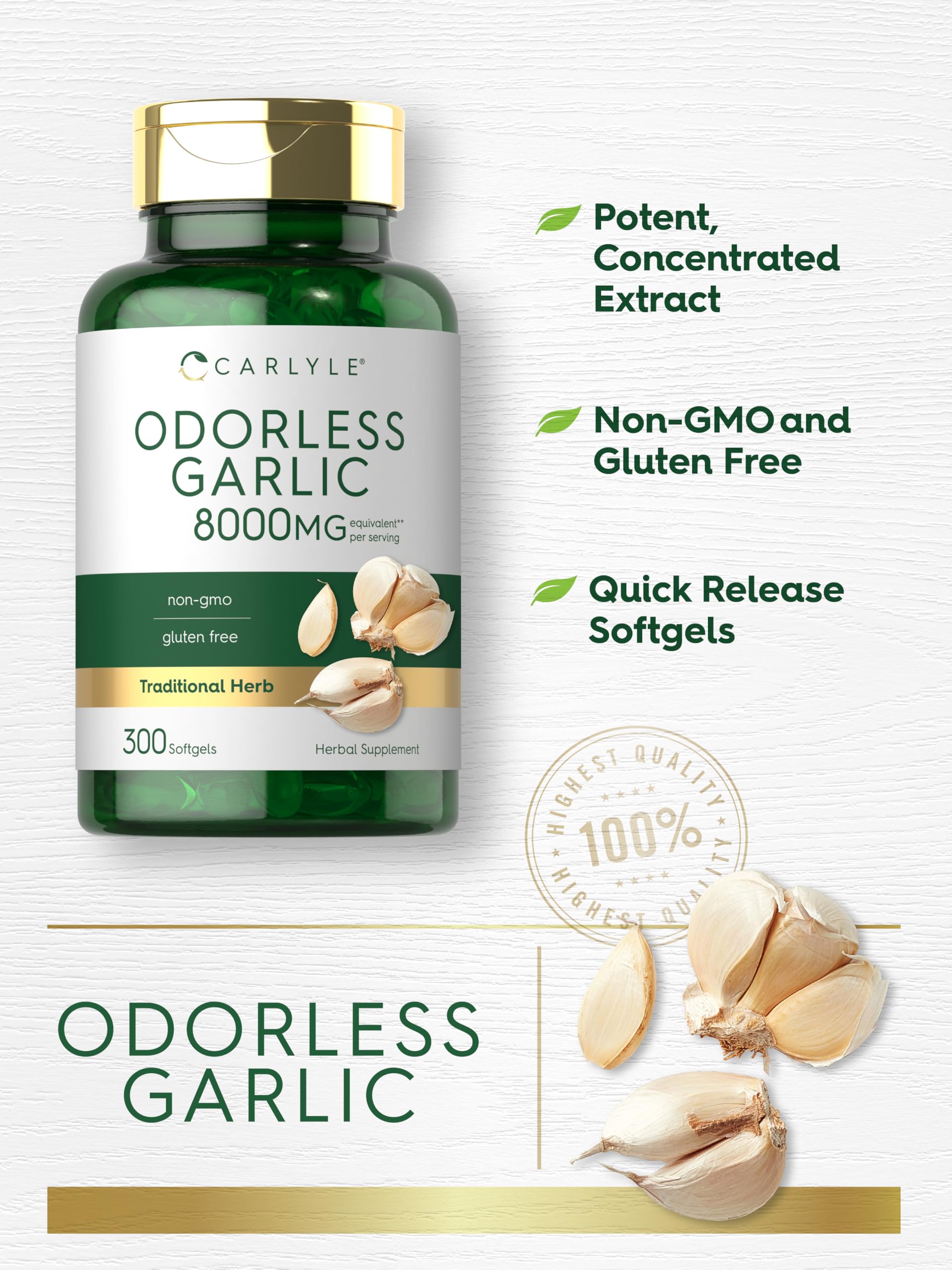 Softgels for easy garlic intake