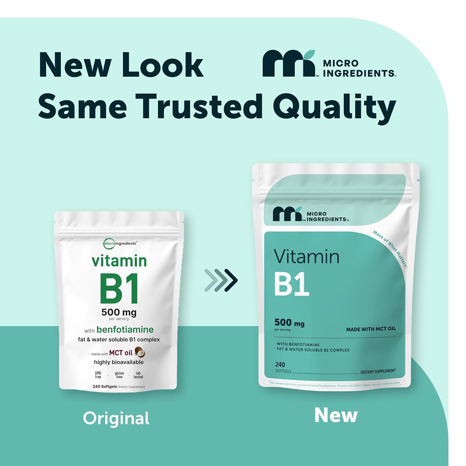 Softgels for easy vitamin B1 intake