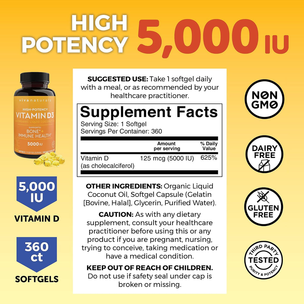 softgels for easy vitamin D3 absorption