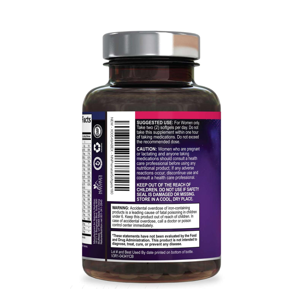 Softgels for optimal prenatal nutrition