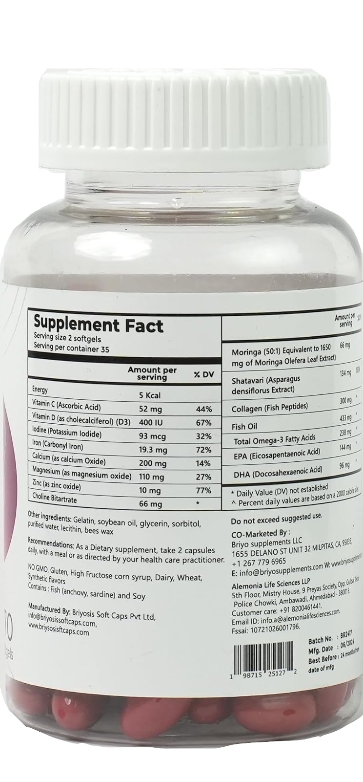 softgels for postnatal nutrition