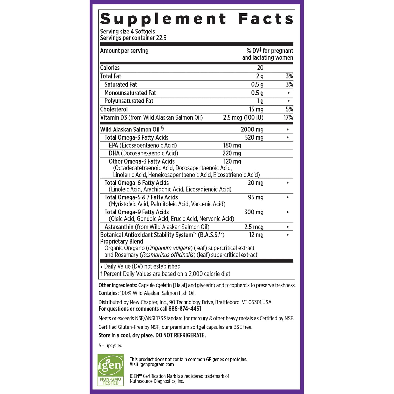 softgels for prenatal omega-3 intake
