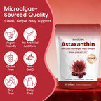 Softgels with astaxanthin for overall wellness