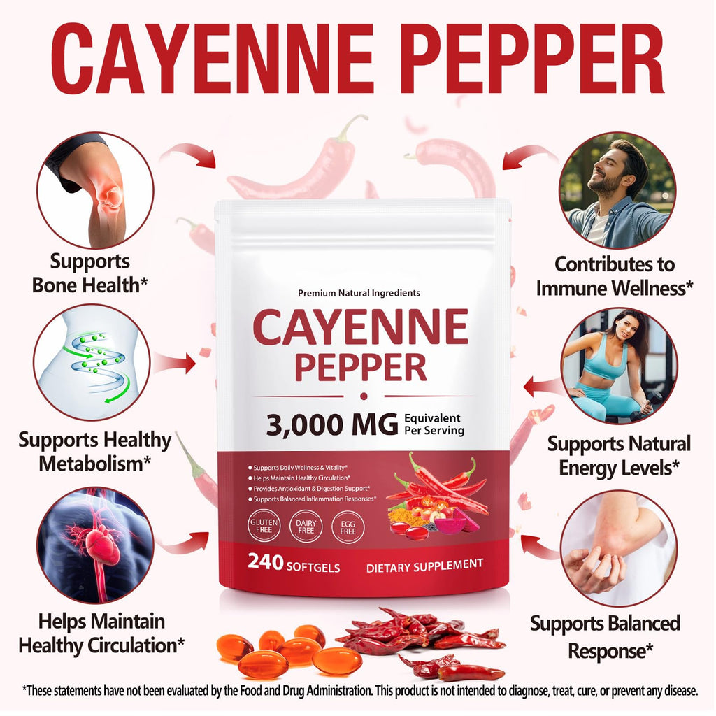 Softgels with cayenne for digestion