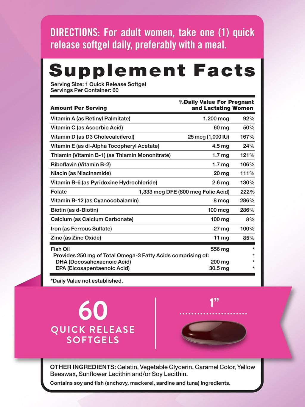 softgels with essential prenatal DHA