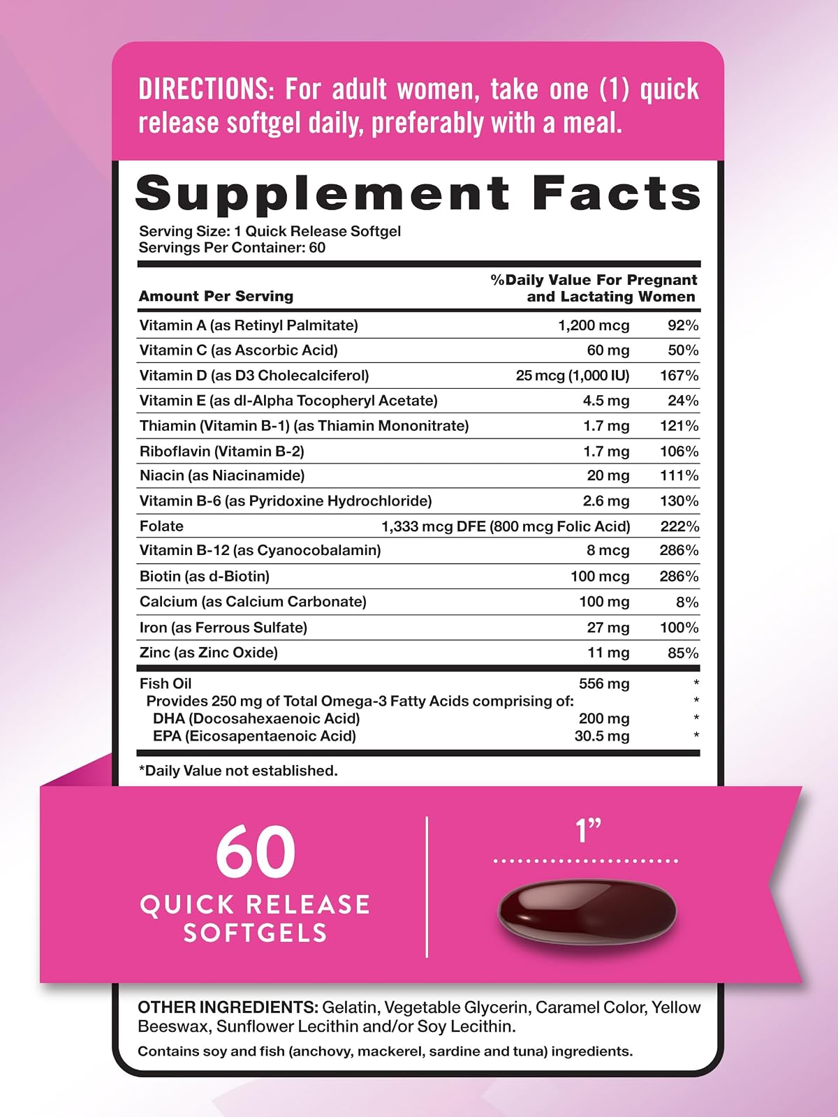 softgels with essential prenatal DHA