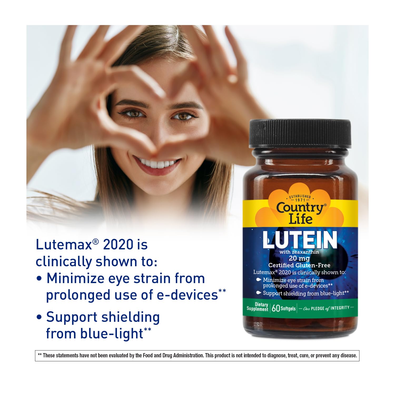Softgels with lutein for healthy eyesight