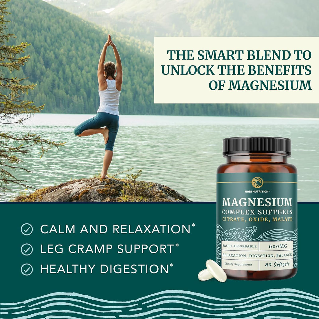 Softgels with magnesium oxide for better sleep