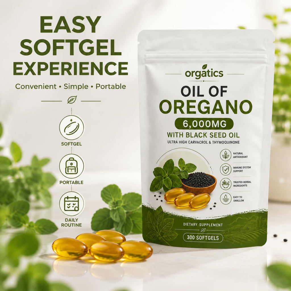 softgels with oregano and black seed