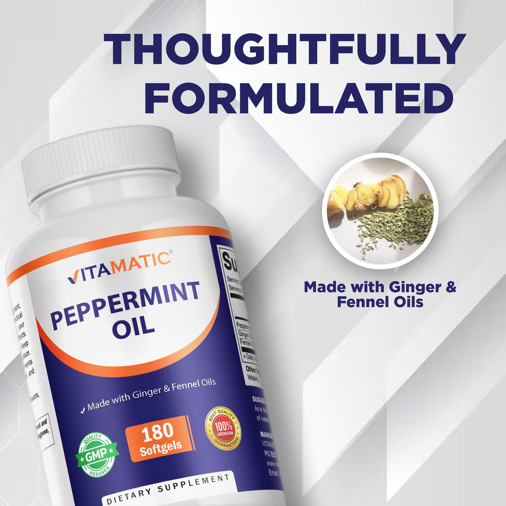 softgels with peppermint and ginger