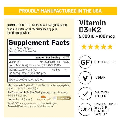softgels with vitamin D and K2