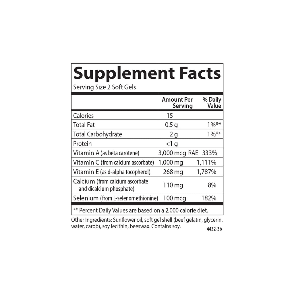 softgels with vitamins A C E selenium