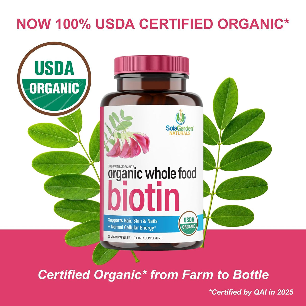 SolaGarden Naturals biotin supplement