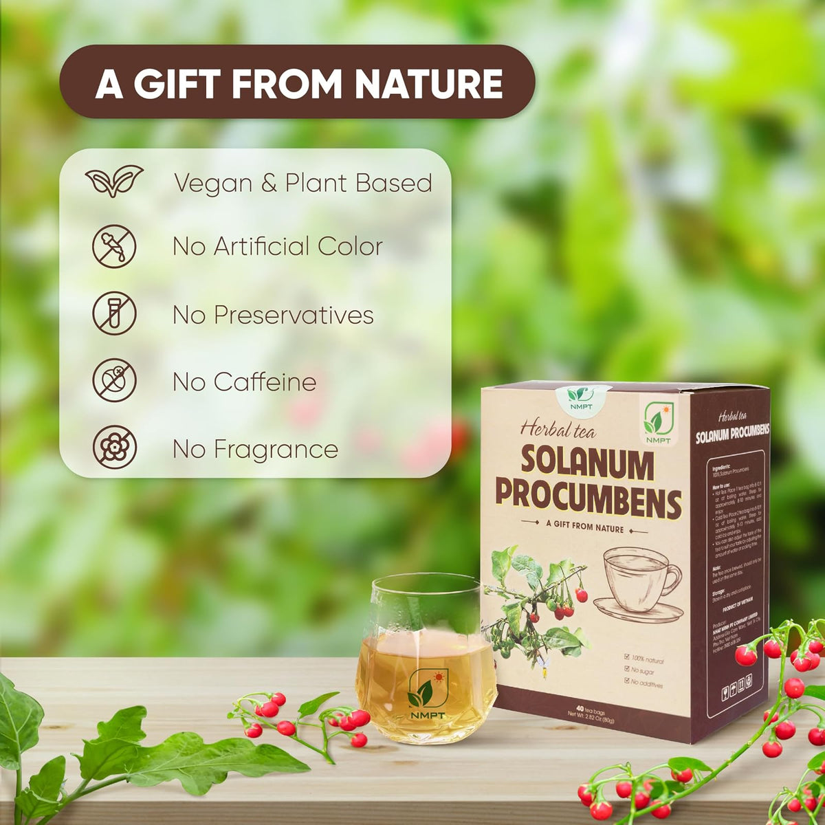 Solanum Procumbens Leaf Tea 40 count