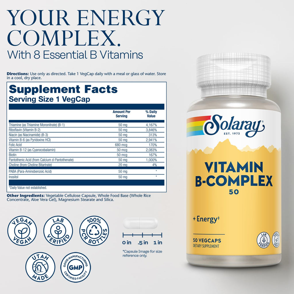 SOLARAY B Complex supports nervous system