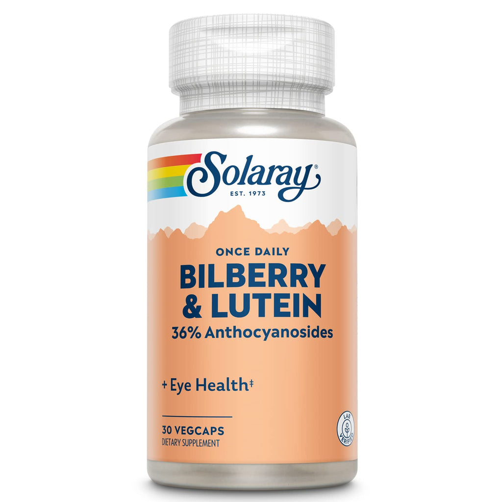 SOLARAY bilberry lutein supplement benefits