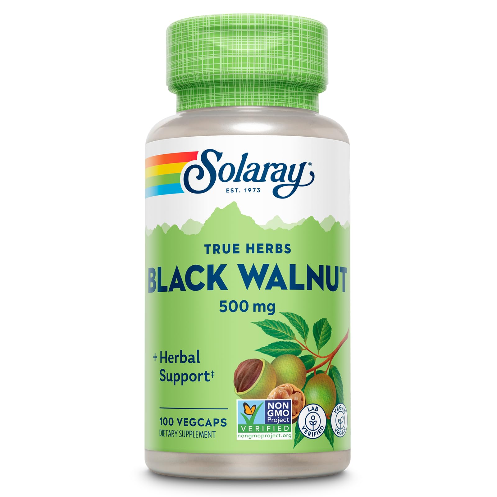 SOLARAY Black Walnut whole hull capsules