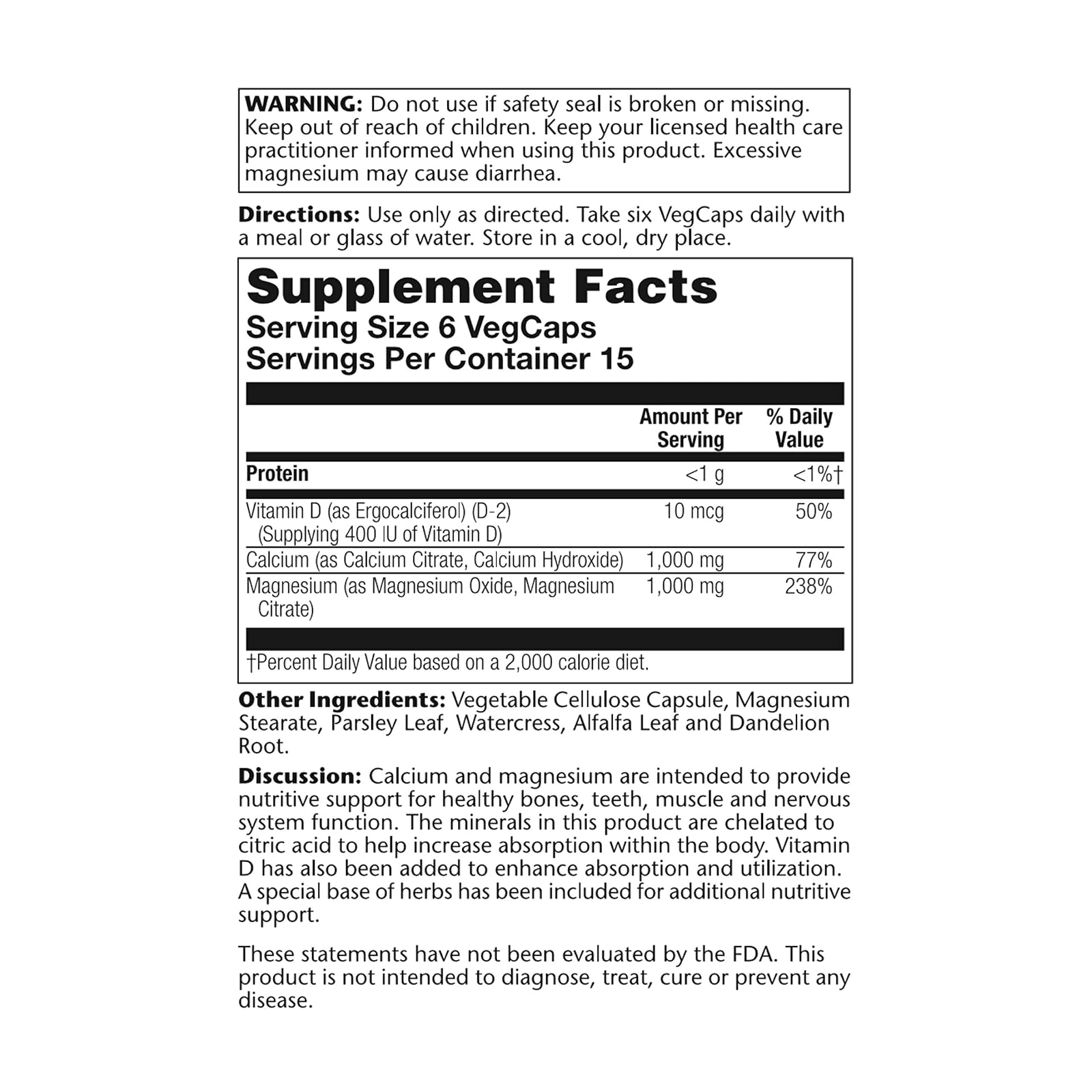 SOLARAY Cal-Mag for bone health