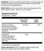 Solaray carotene supplement benefits